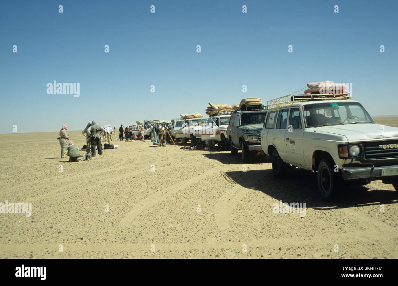 Expedition ready to observe the total solar eclipse,Sahara east of Waw ...