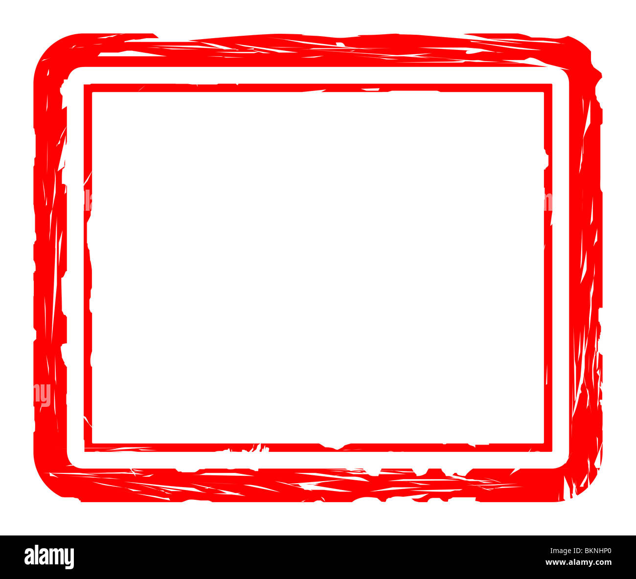 Blank used red stamp isolated on white background, with copy space ...