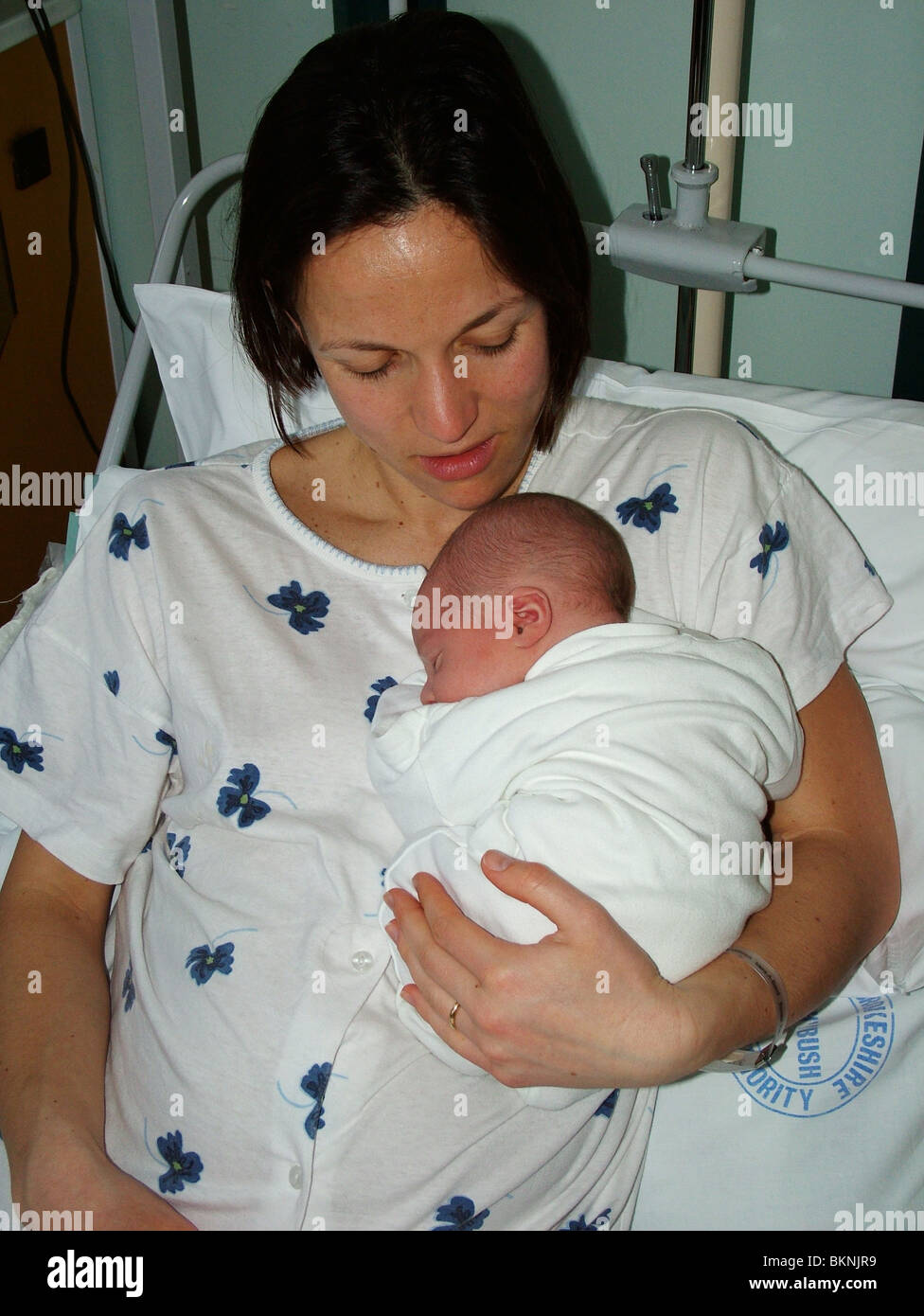 Mother holding new born baby, Maternity Unit, Withybush Hospital ...