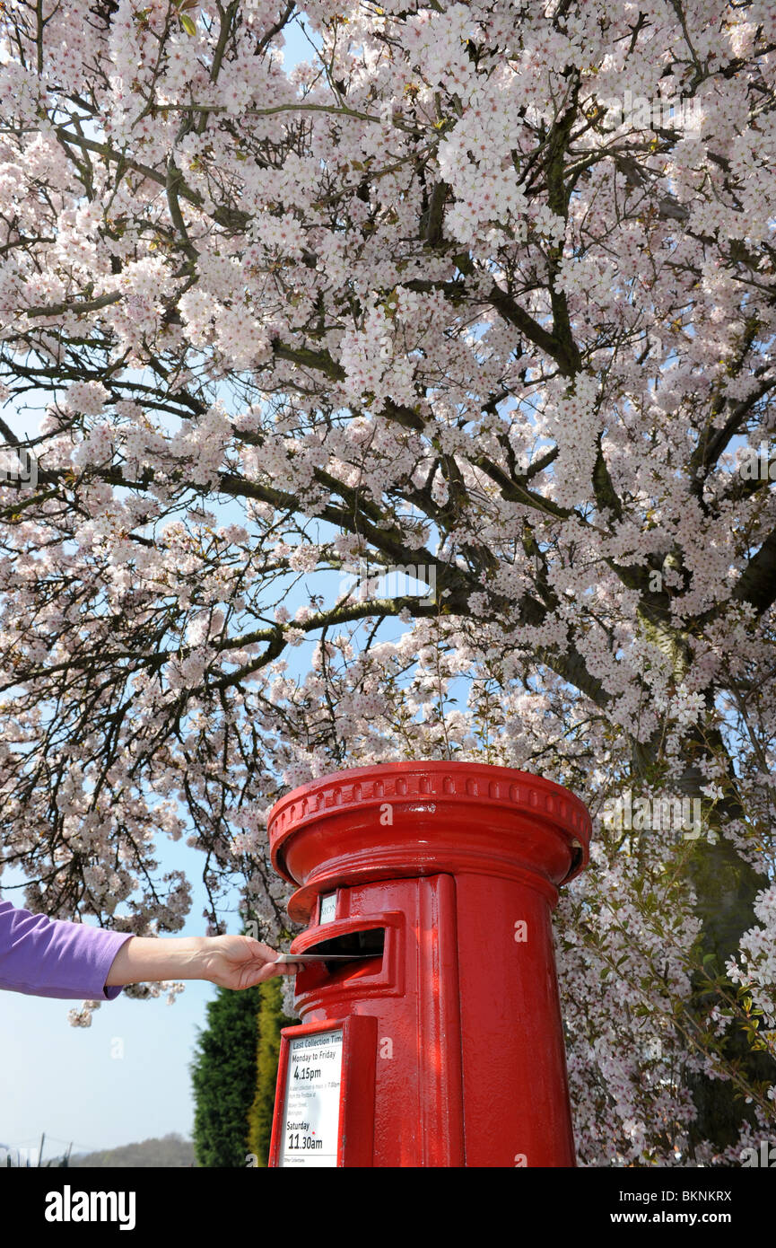 Woman posting letter in post hi-res stock photography and images - Alamy