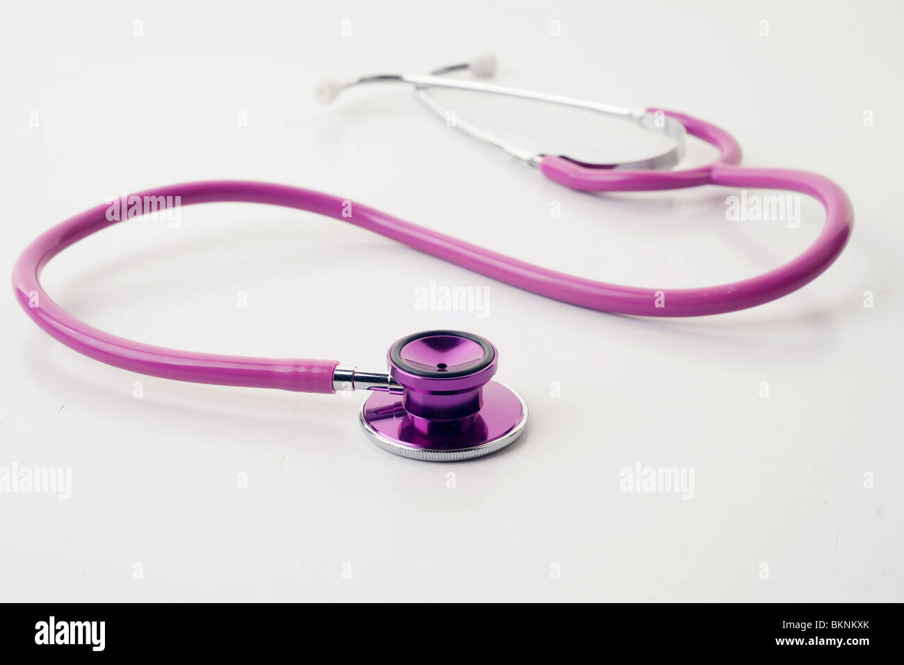 great image of pink stethoscope on white Stock Photo - Alamy