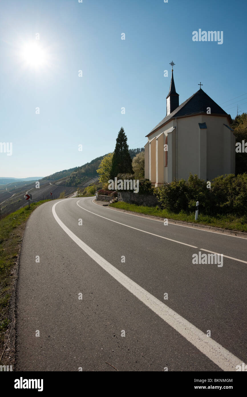 small church at roadside in the Mosel Valley Stock Photo - Alamy