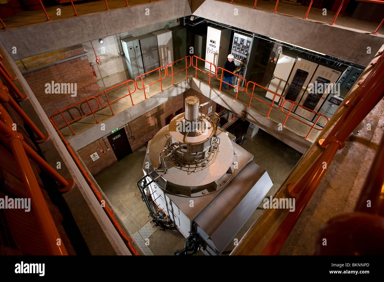 Kielder Water Reservoir Turbine Hall with power generator 20 and relay ...