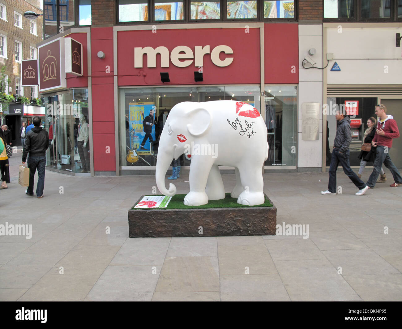 Elephant endangered species Parade painted Stock Photo - Alamy