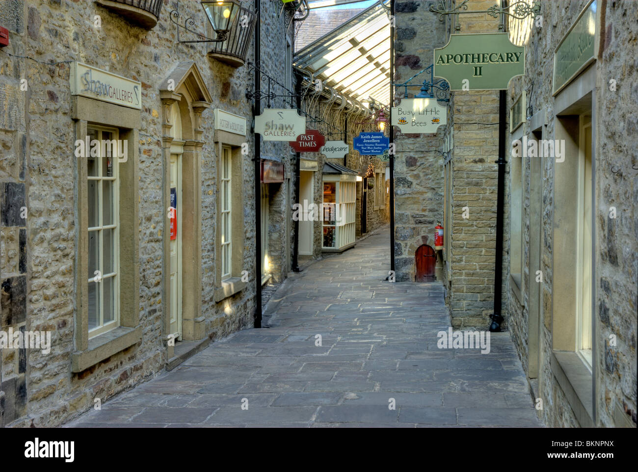 Shopping arcade in Skipton, North England, England UK Stock Photo - Alamy