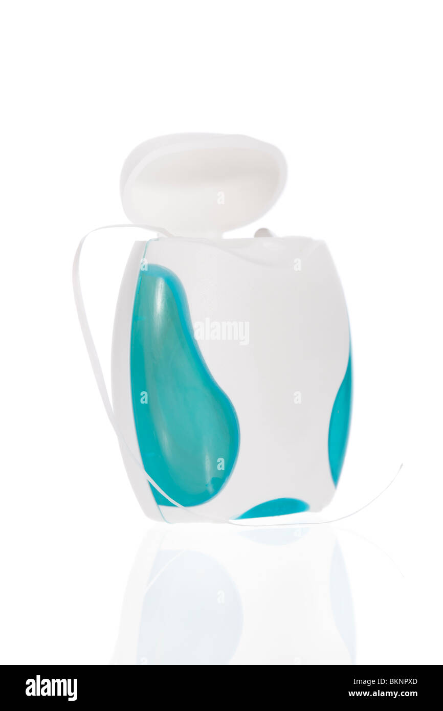 Dental floss isolated on a white background Stock Photo - Alamy
