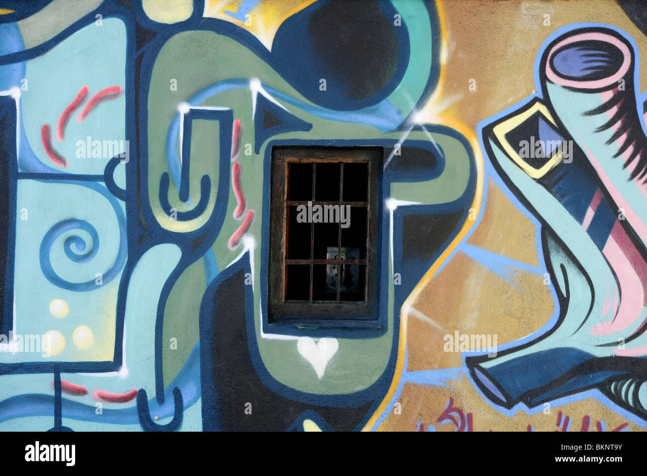 Graffiti over old village hi-res stock photography and images - Alamy