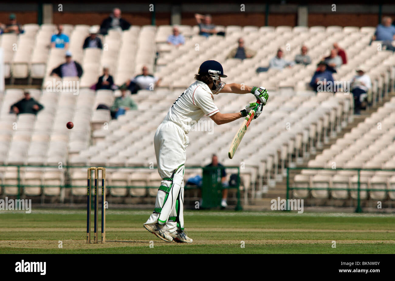 Lancashire batsman Luke Sutton is beaten Stock Photo - Alamy
