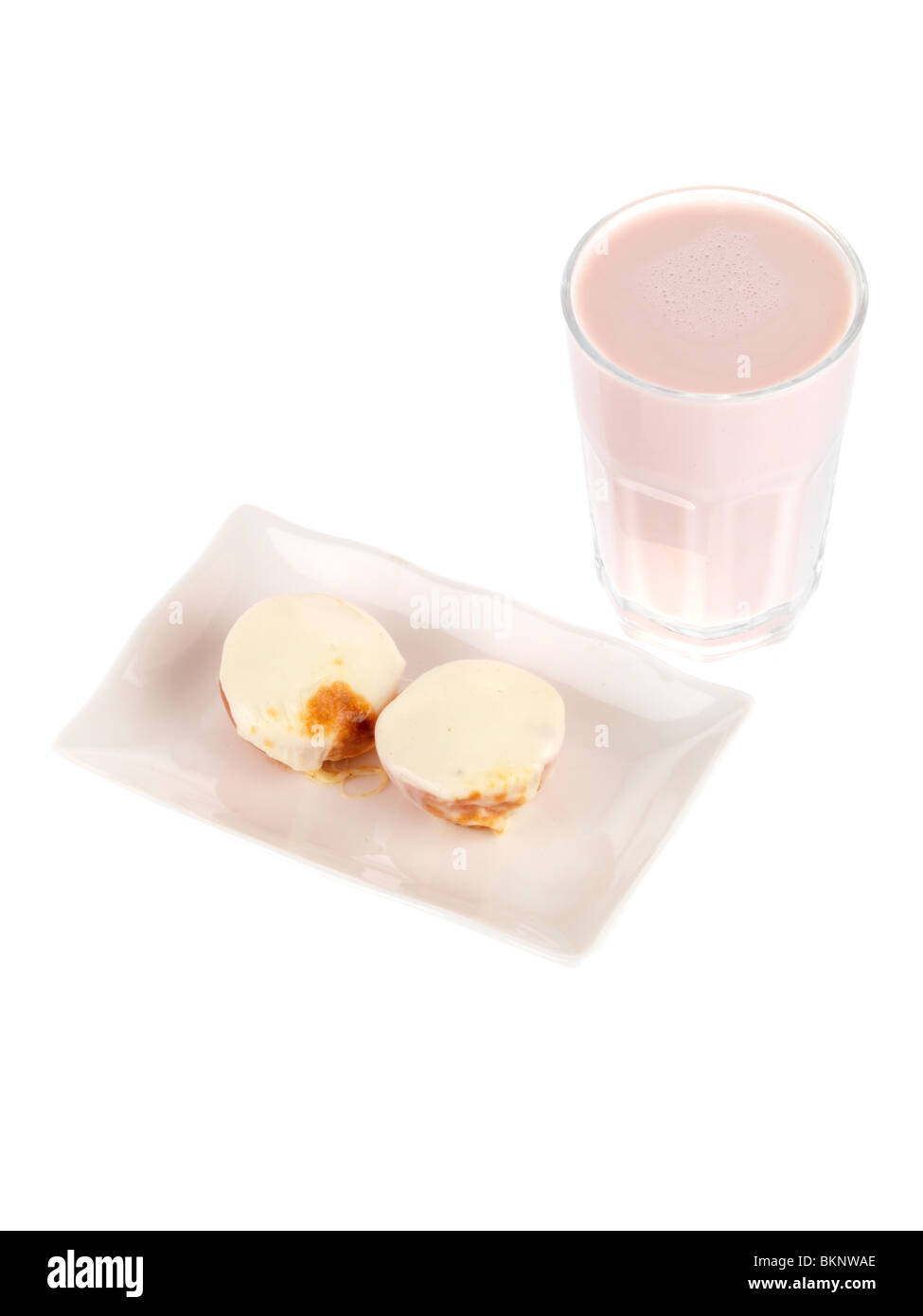 Tomato and Mozarella with Low Carb Milkshake Stock Photo - Alamy