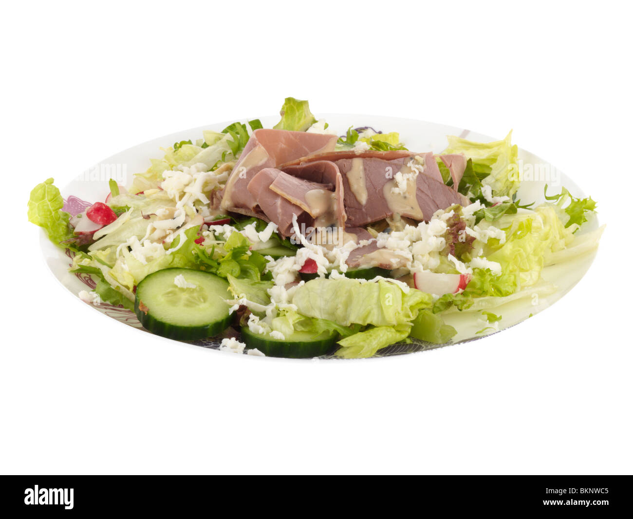 Slices roast beef on Cut Out Stock Images & Pictures - Alamy