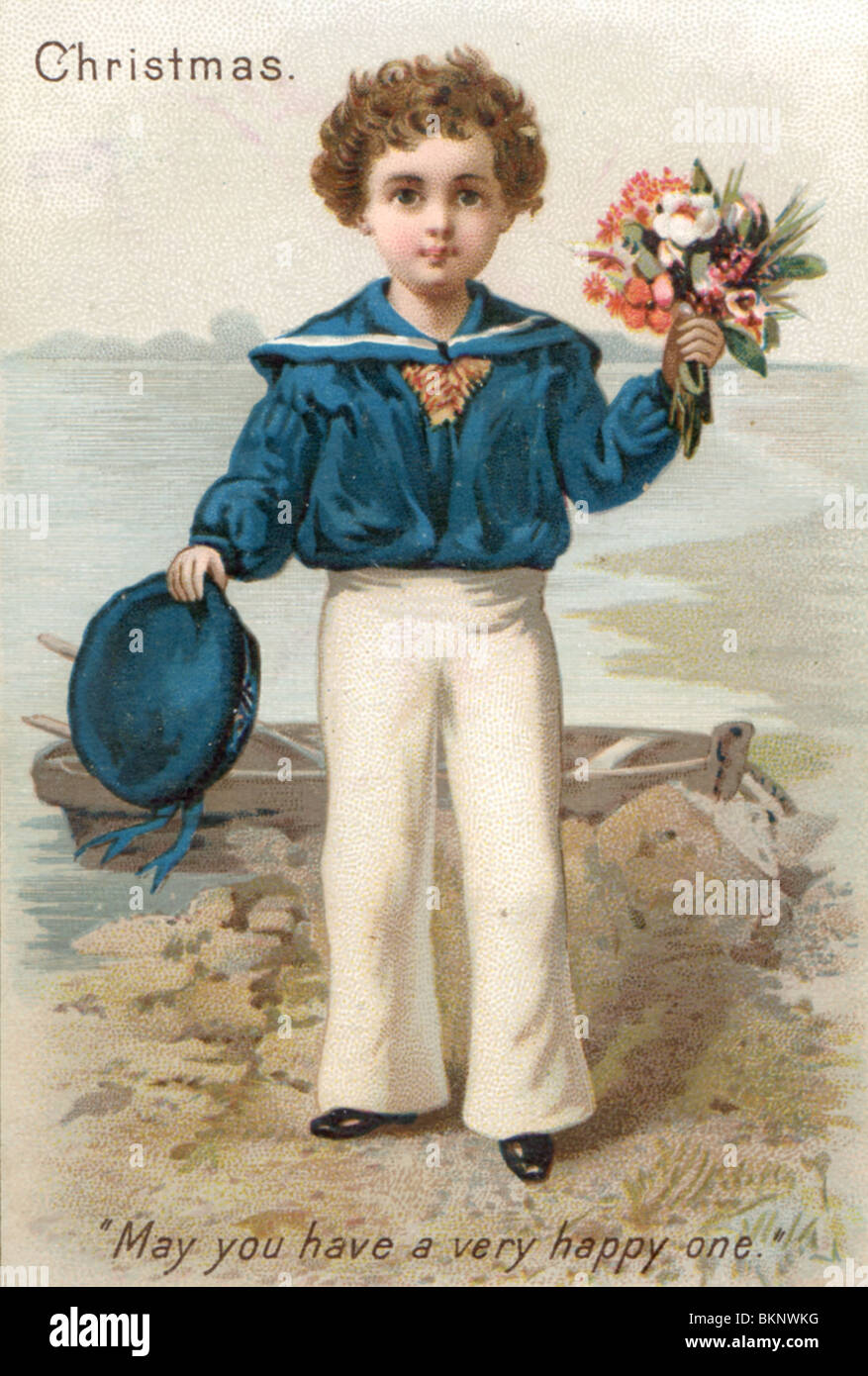 Young Boy Holding a Pretty Bunch of Flowers Stock Photo - Alamy