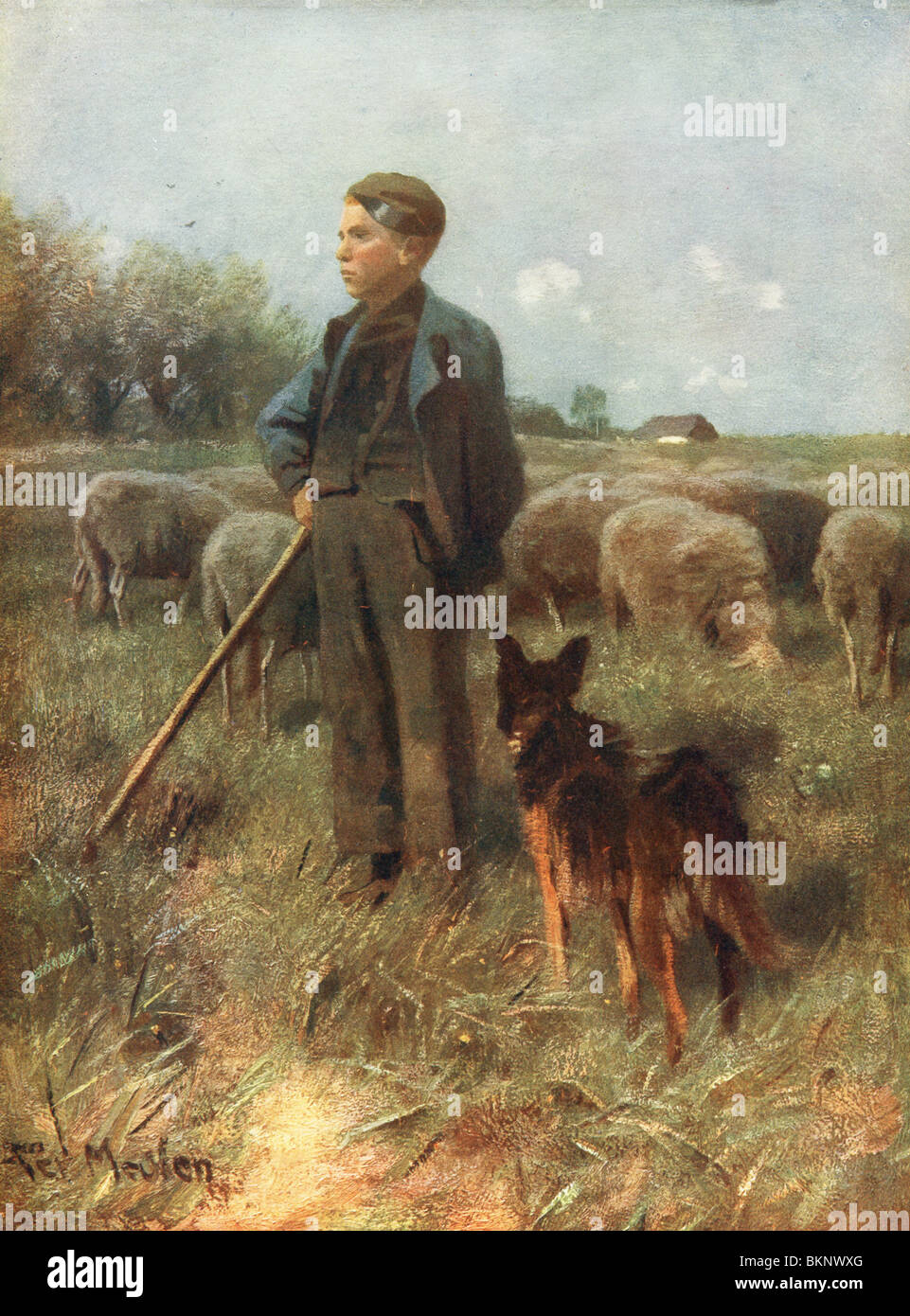 The Young Shepherd Stock Photo - Alamy