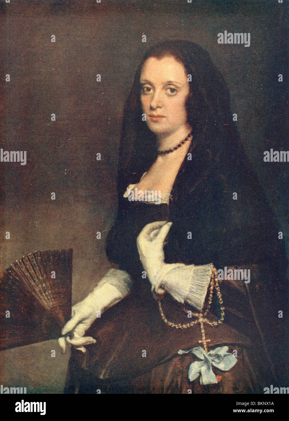 Lady with a Fan Stock Photo - Alamy