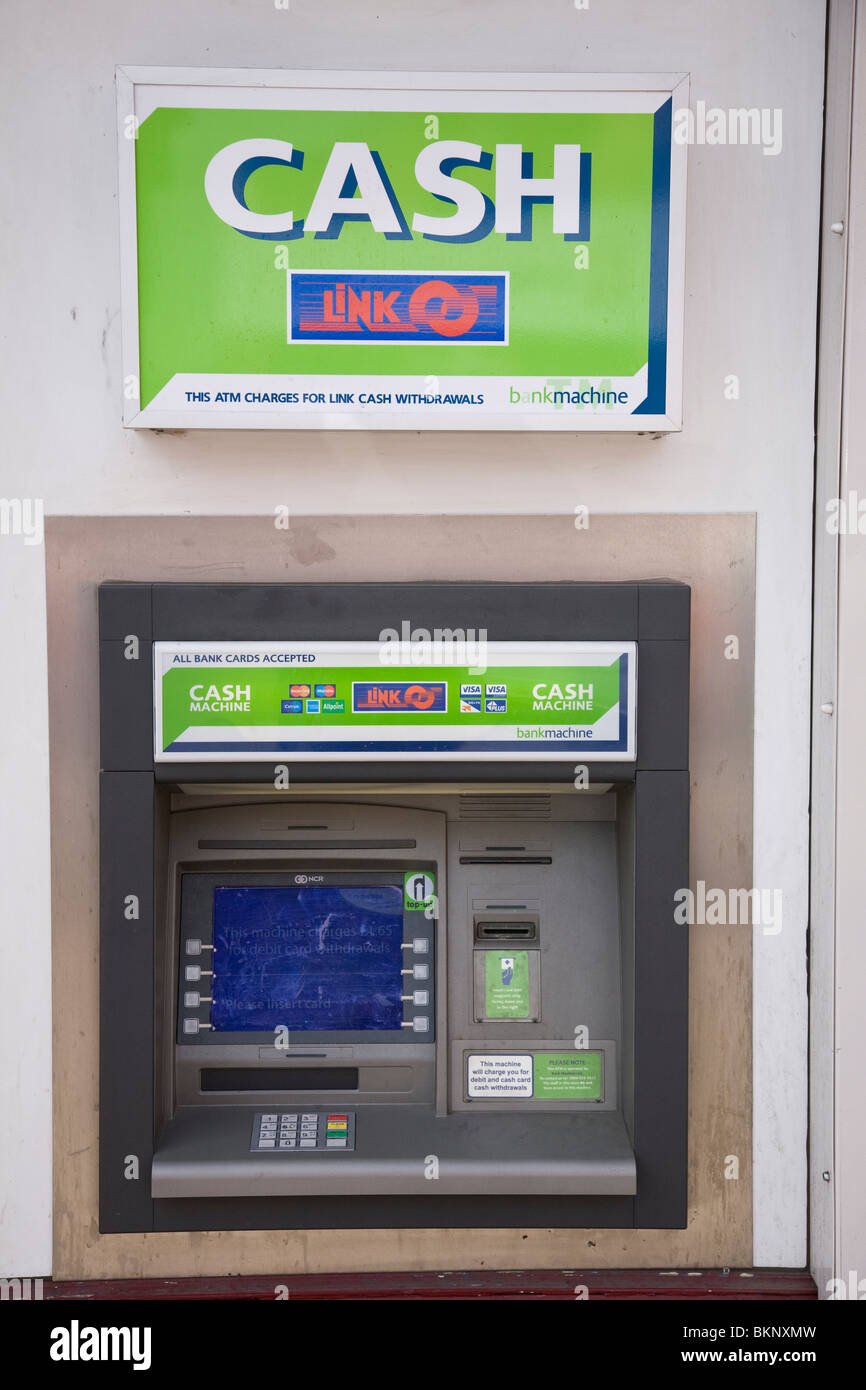 Cash dispensing machine, England Stock Photo - Alamy