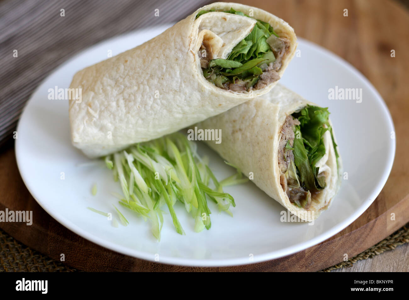 Duck and Hoisin Sauce Wrap Stock Photo - Alamy