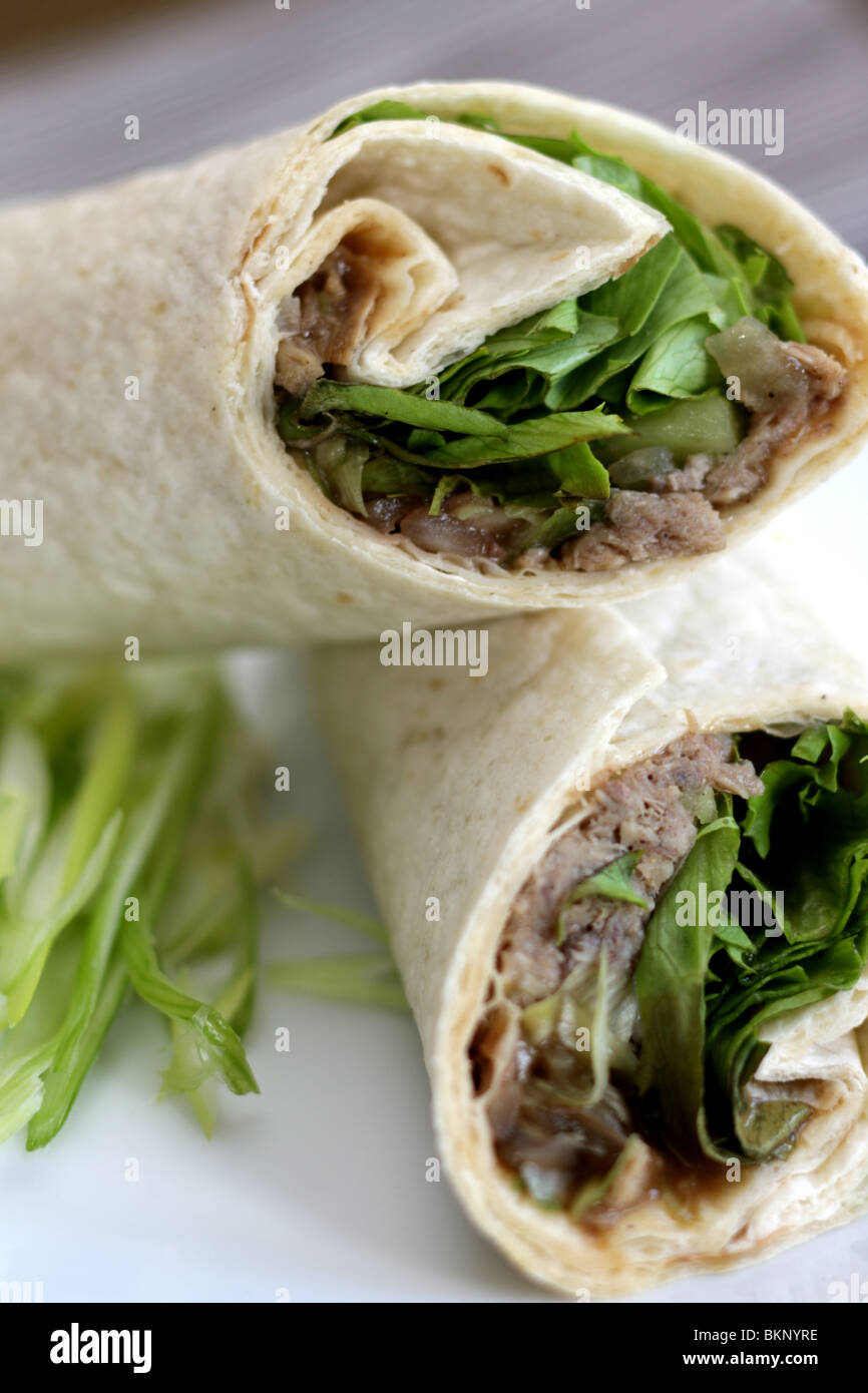Duck and Hoisin Sauce Wrap Stock Photo - Alamy