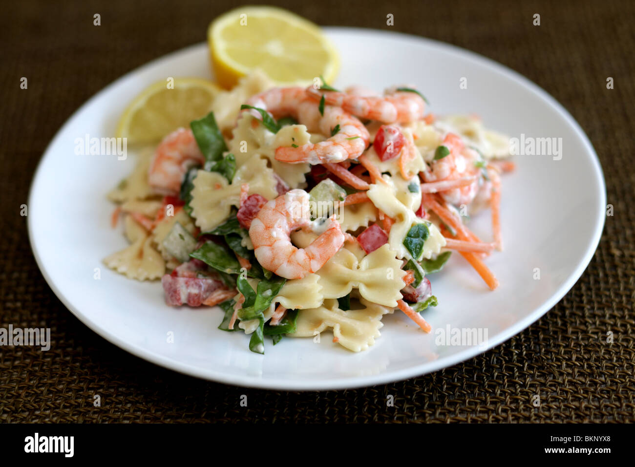 Authentic Healthy Mediterranean Or Italian Style Fresh King Prawn and ...