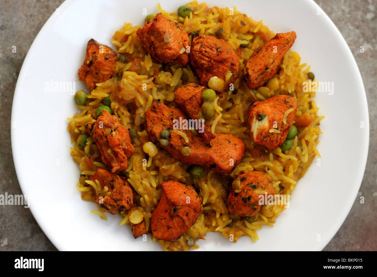 Traditional Authentic Indian Style Chicken Tikka Biryani Curry With ...
