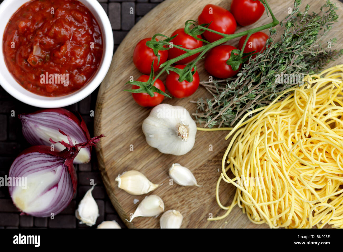 Authentic Italian Style Food Ingredients Including Vermicelli Pasta ...