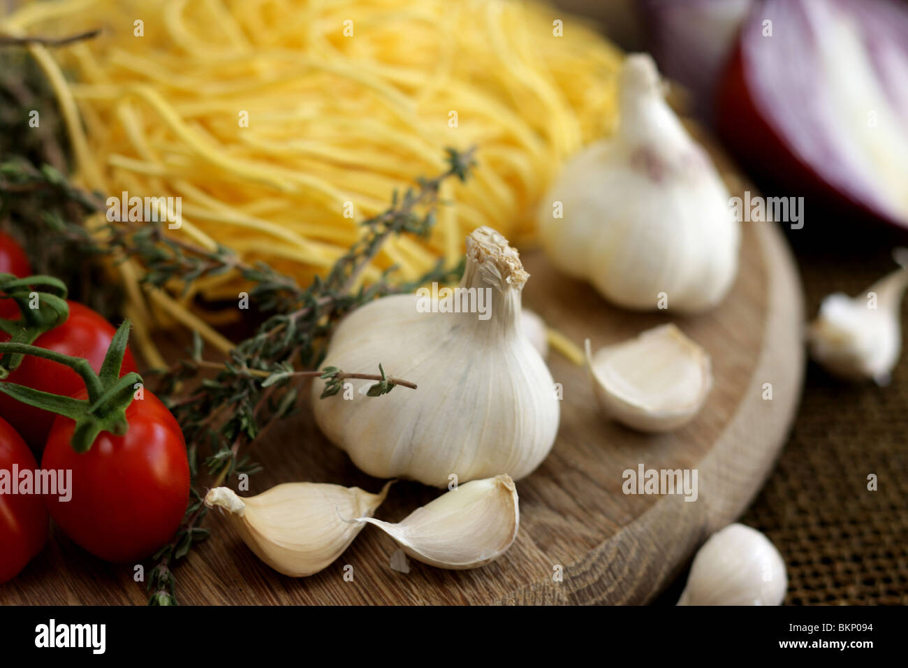 Authentic Italian Style Food Ingredients Including Vermicelli Pasta ...