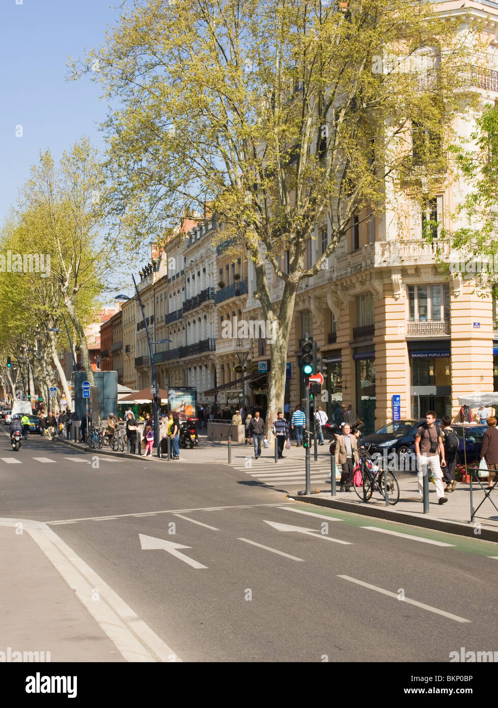 The Busy Boulevard de Strasbourg with Beautiful Architecture in Central ...