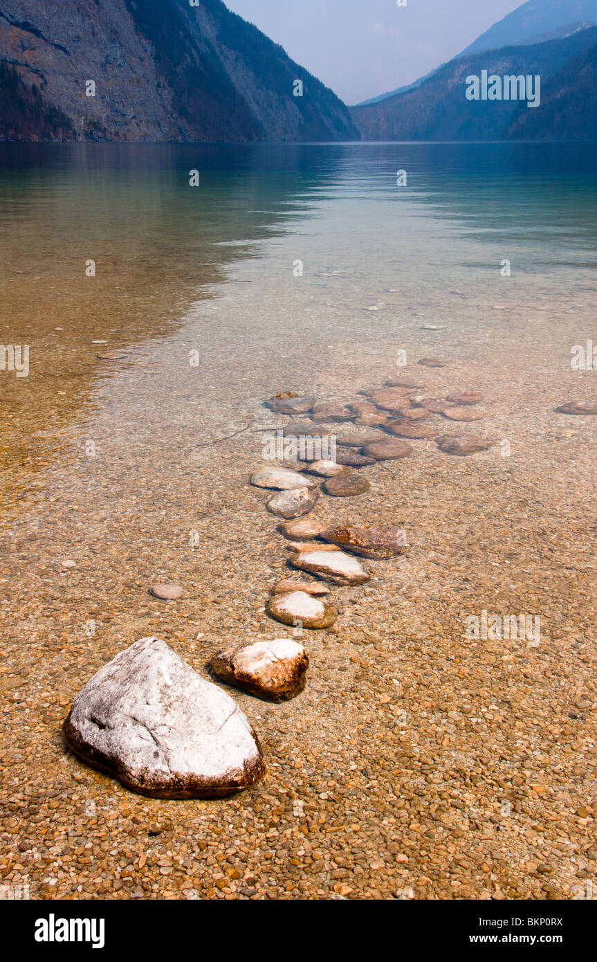 Konigsee (King's lake) in Bavarian Alps, Germany Stock Photo - Alamy
