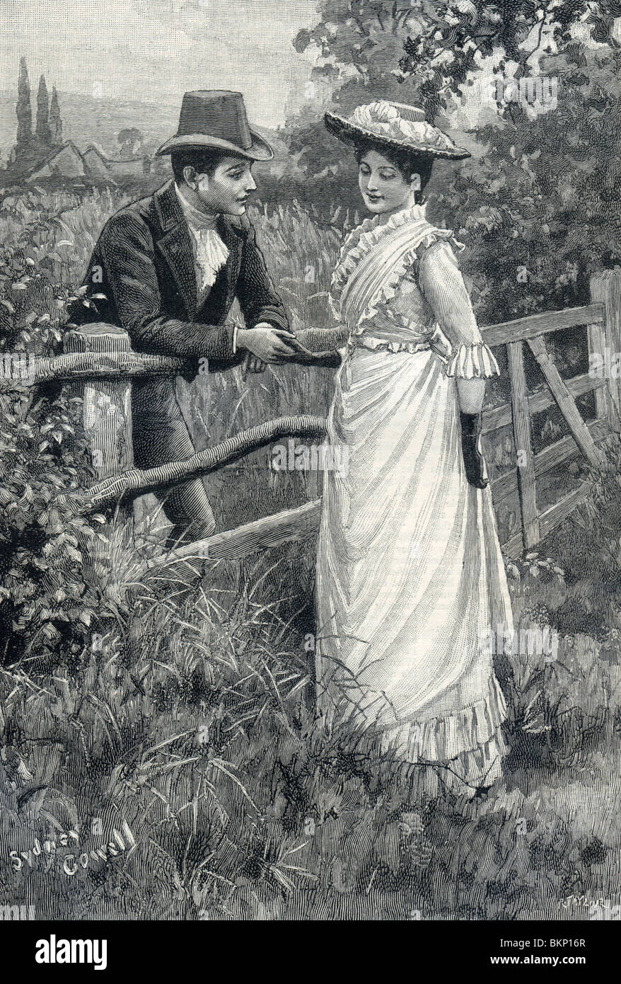 Victorian couple love hi-res stock photography and images - Alamy