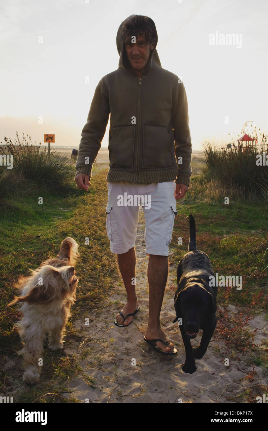 Male walking dogs hi-res stock photography and images - Alamy