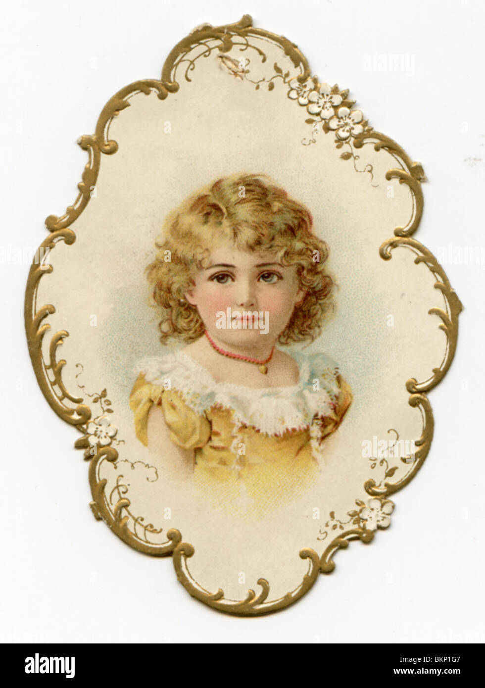 Portrait of a Young Girl in Decorative Frame Stock Photo - Alamy