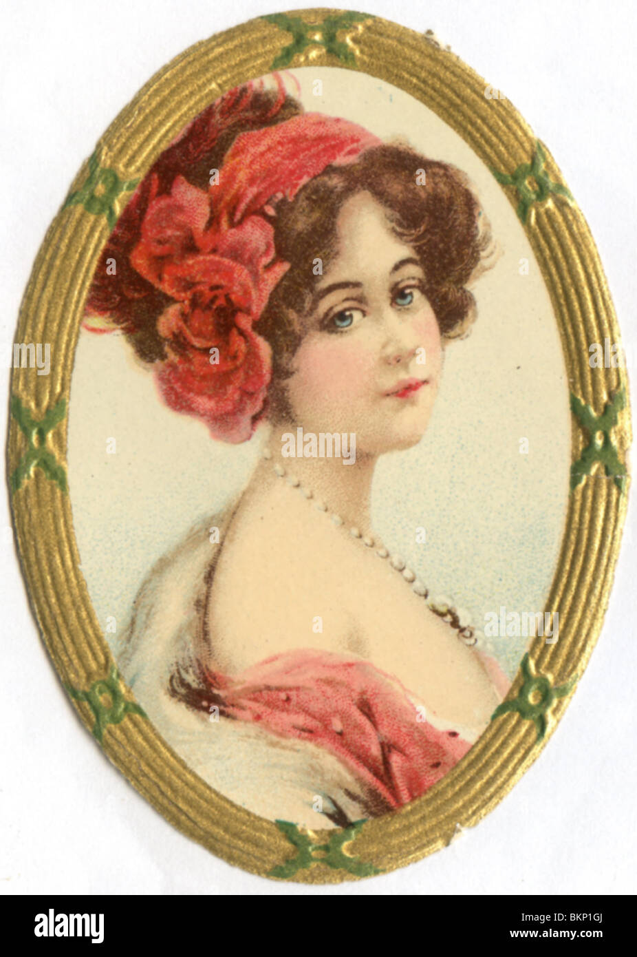 Portrait of a Lady in Decorative Frame Stock Photo - Alamy