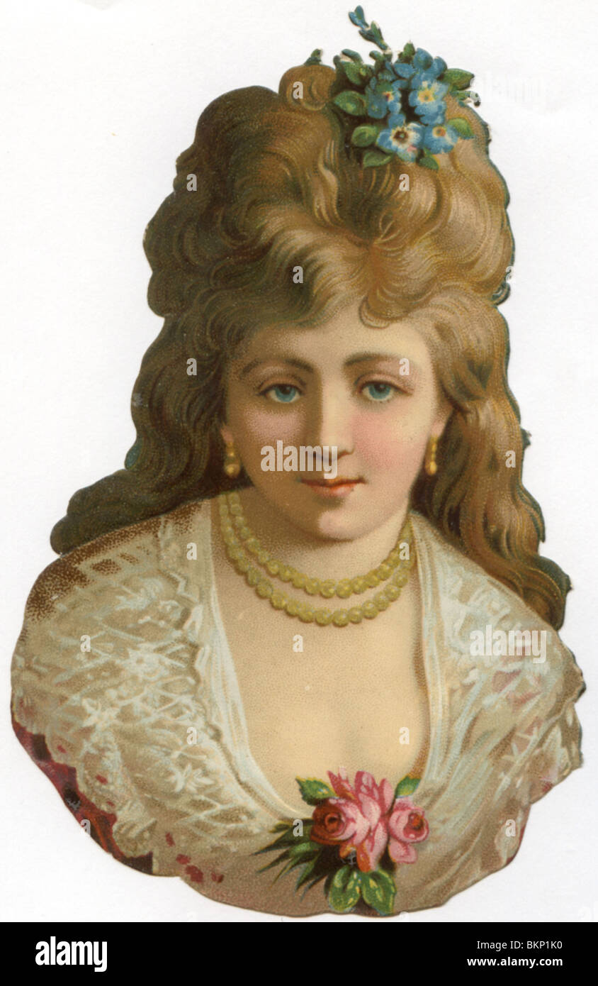 Portrait of a Lady in Decorative Costume Stock Photo - Alamy