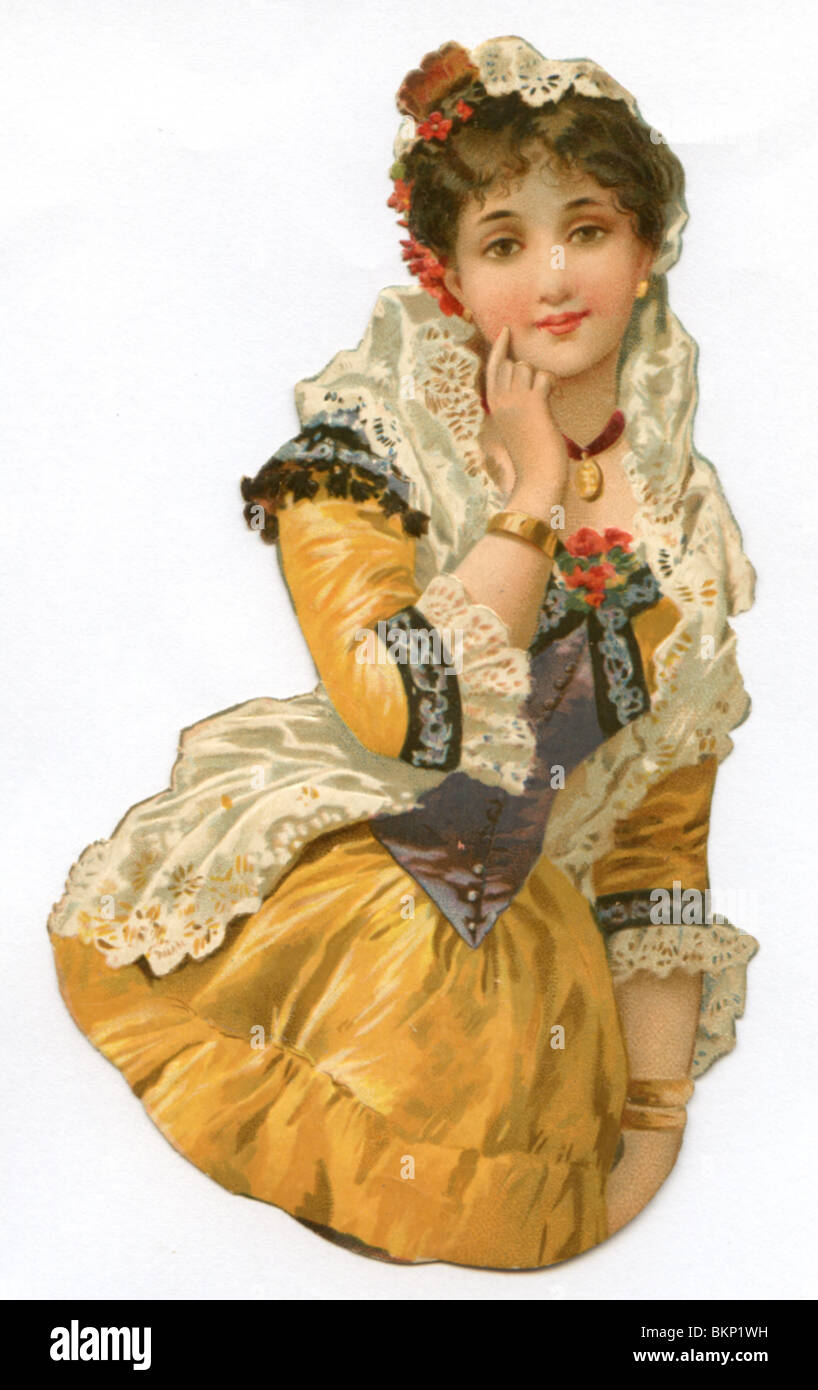 Lady in Decorative Costume Stock Photo - Alamy