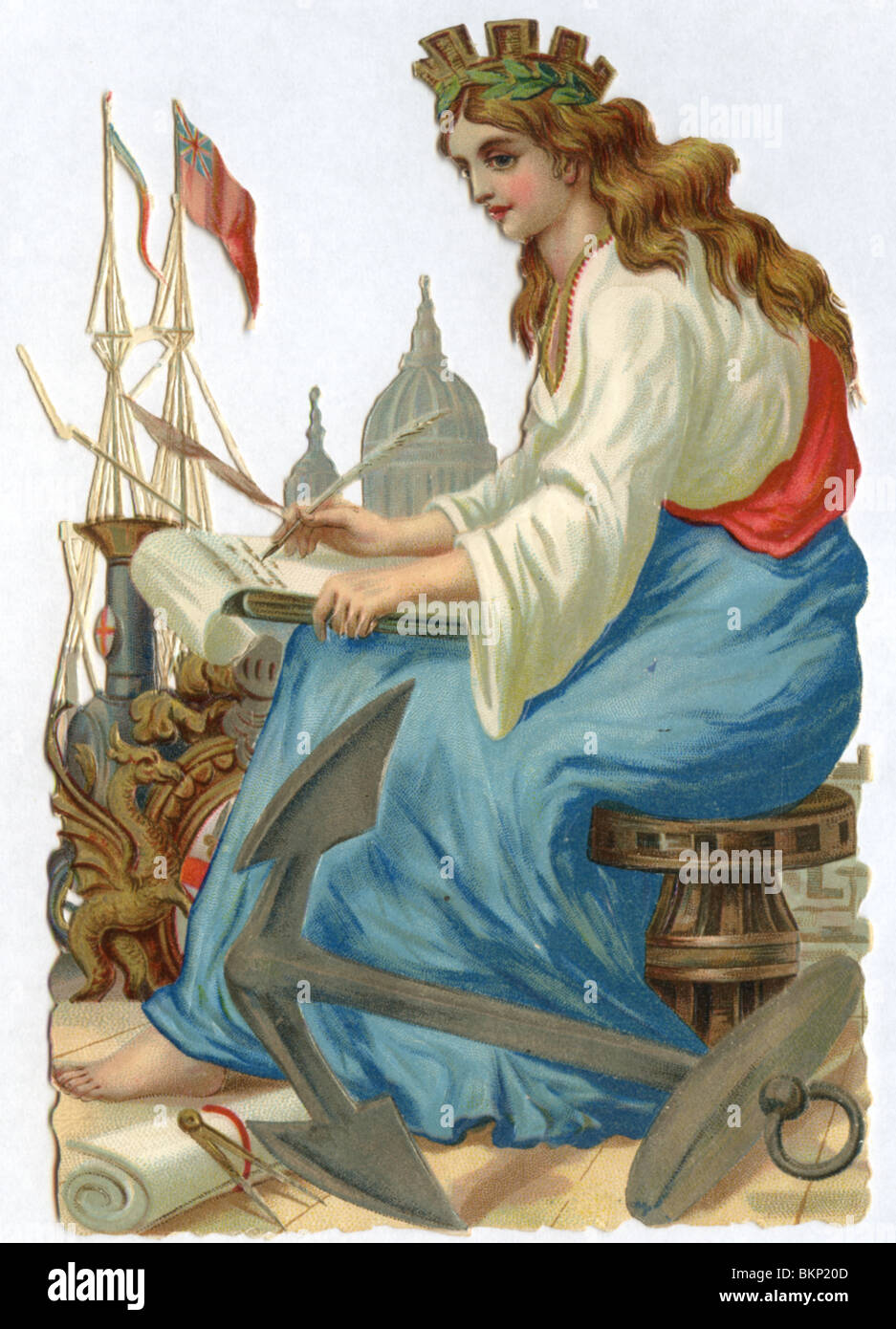 Lady Writing a Letter Stock Photo - Alamy