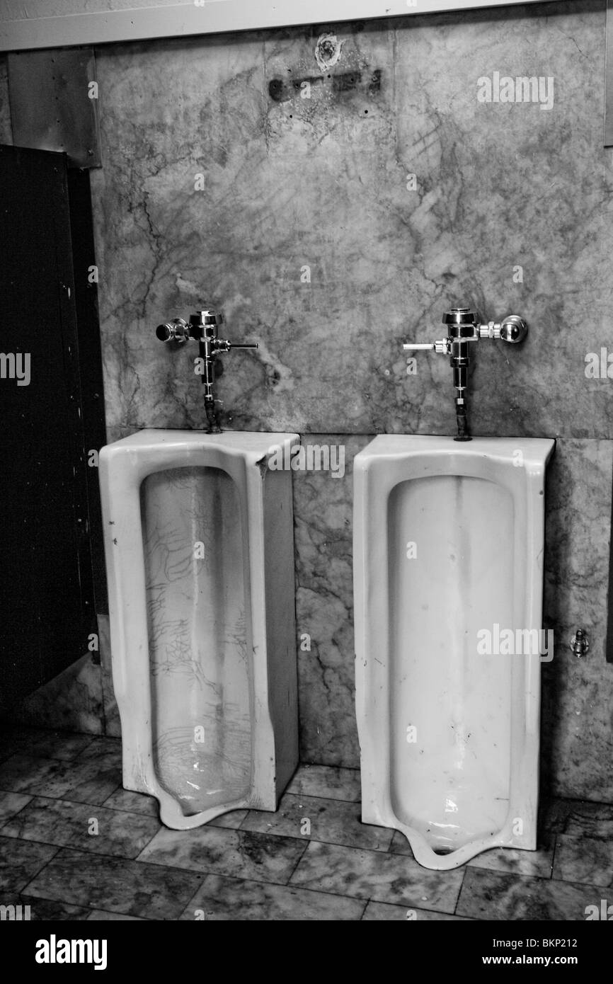 Urinals in a park restroom, San Francisco, California, USA Stock Photo ...