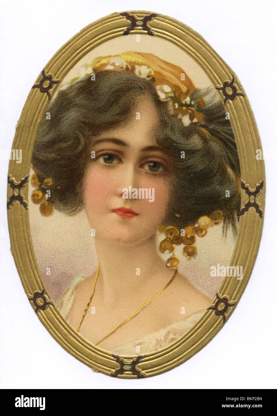 Portrait of a Lady in Decorative Costume Stock Photo - Alamy