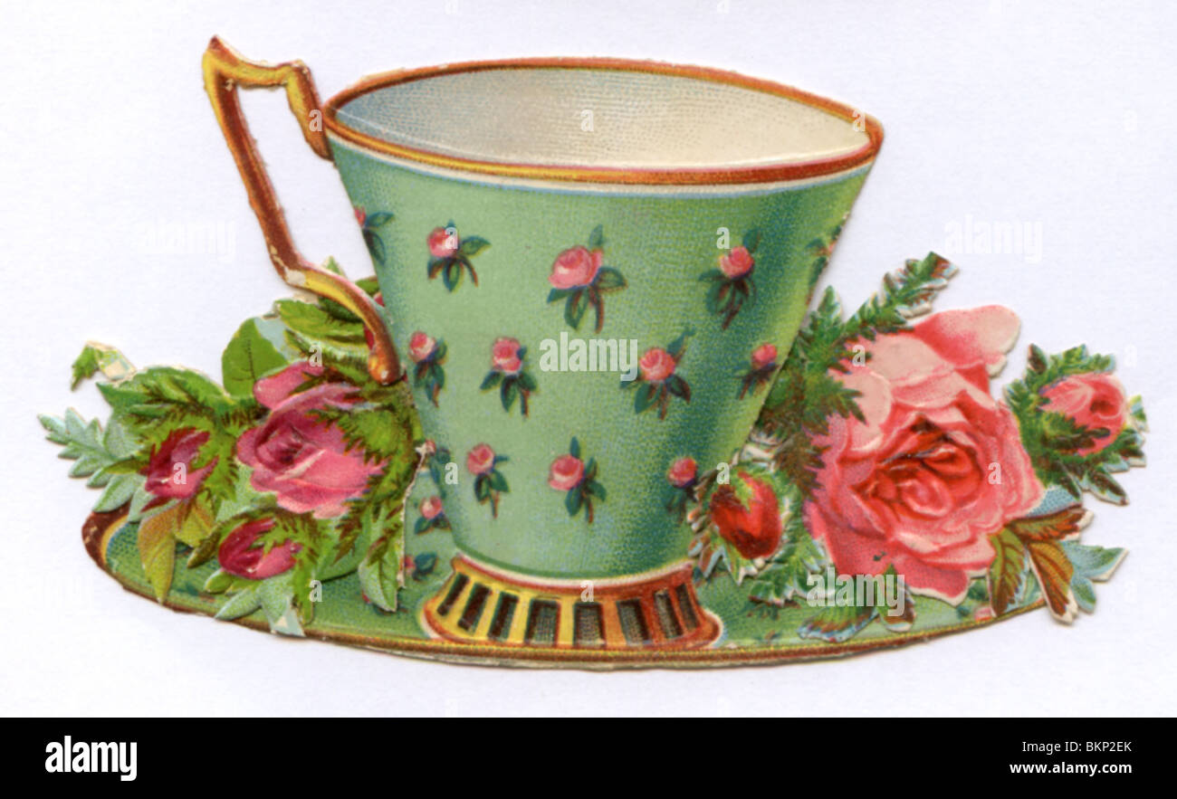 Victorian Tea Cup Graphic