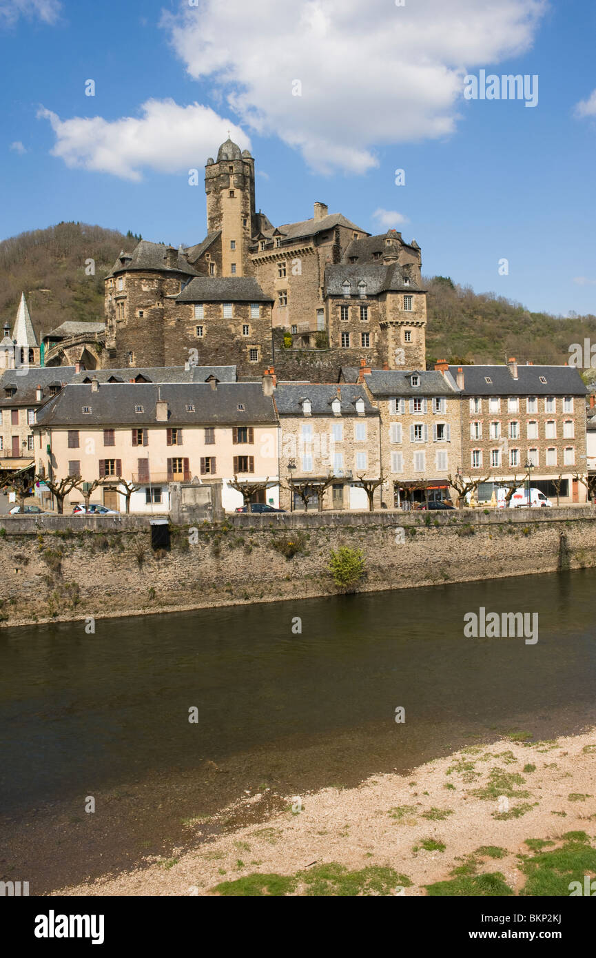 The Ancient Old City of Estaing with River Lot and Beautiful Castle ...