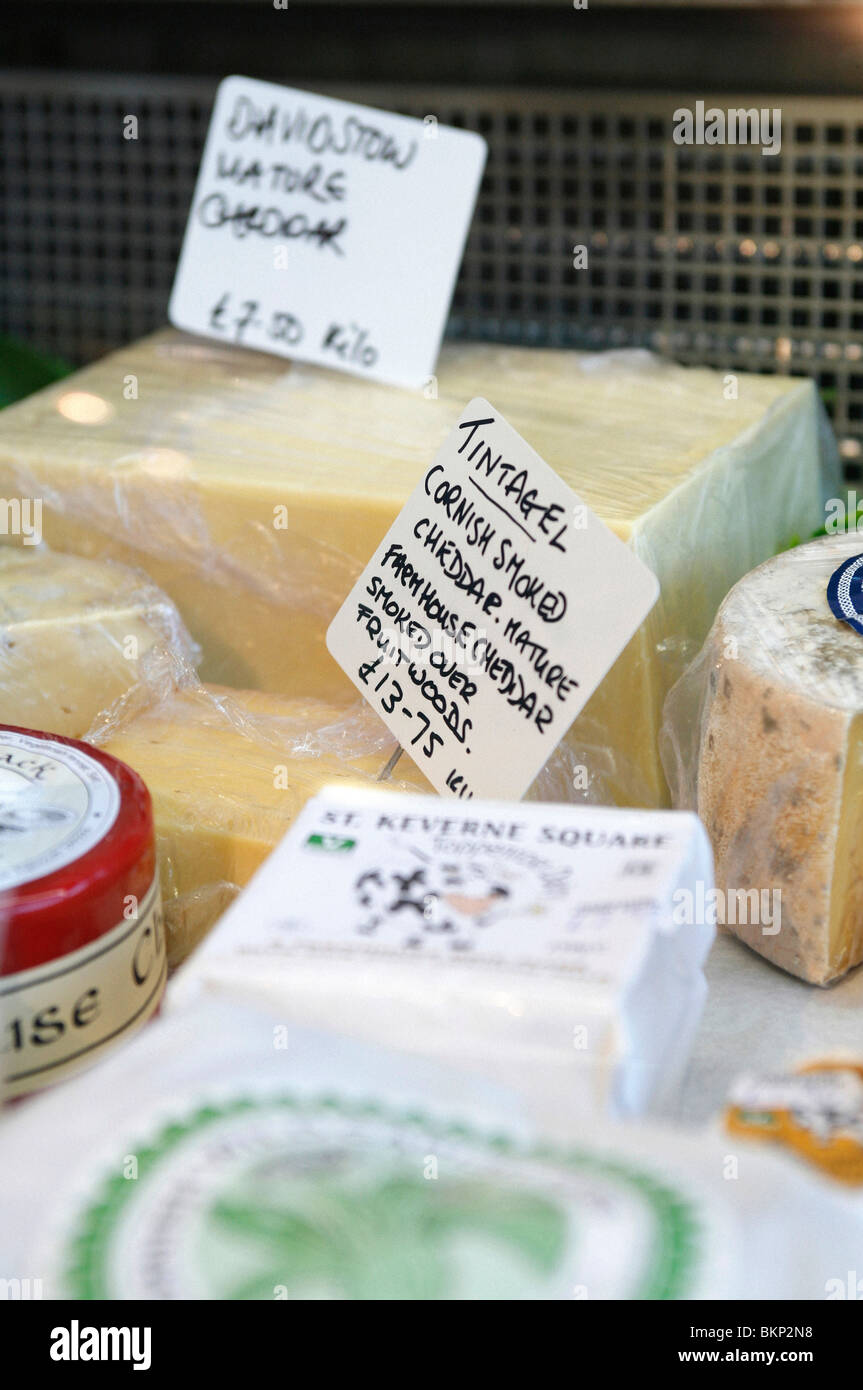 Local produce - Cornish cheeses Stock Photo - Alamy