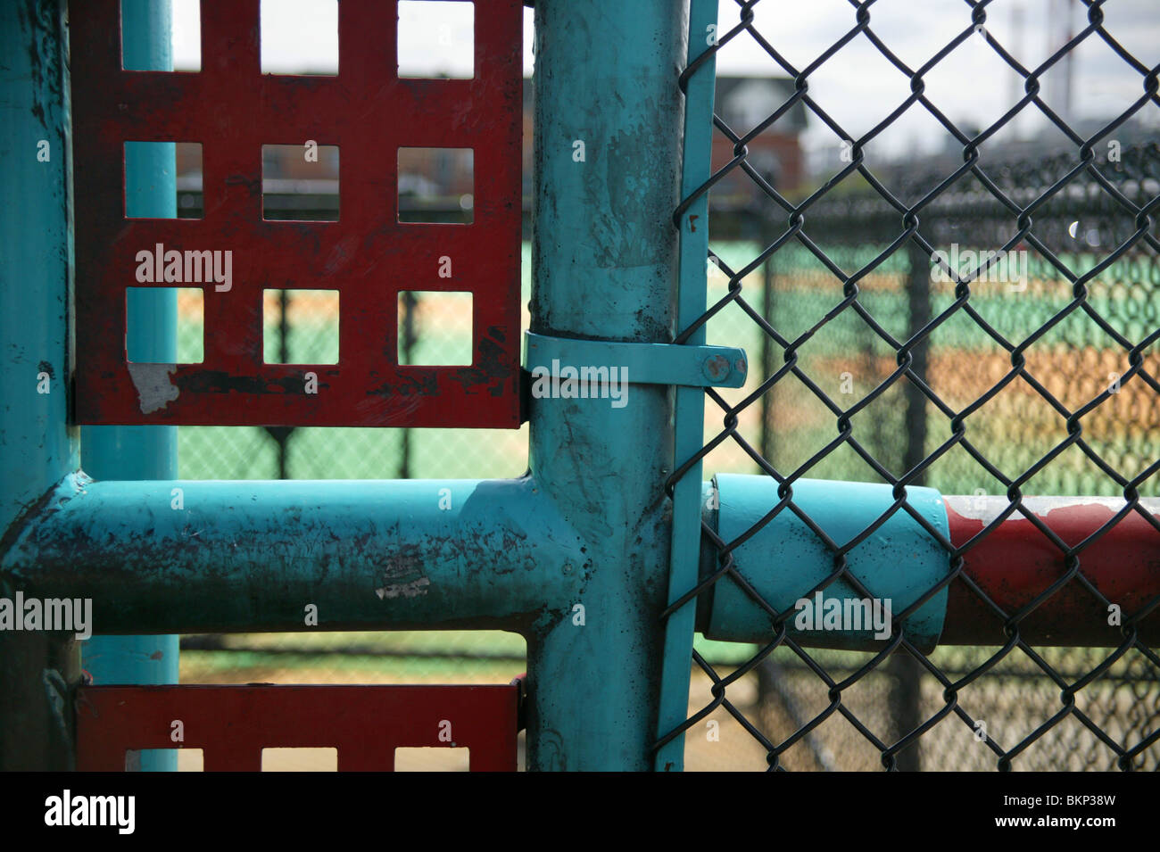 blue wire fence Stock Photo - Alamy
