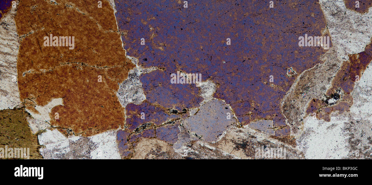 Ordovician Granite rock sample from Shap, Cumbria, England photographed ...