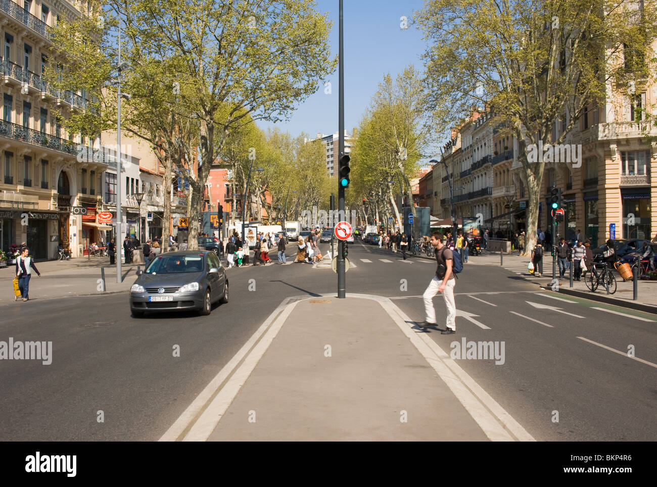 The Busy Boulevard de Strasbourg with Beautiful Architecture in Central ...
