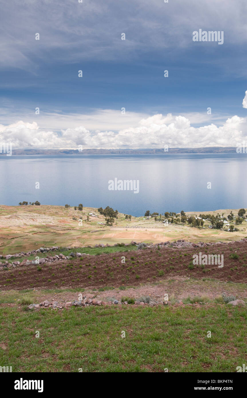 Amantani Island (Isla Amantani), Lake Titicaca, Peru Stock Photo - Alamy