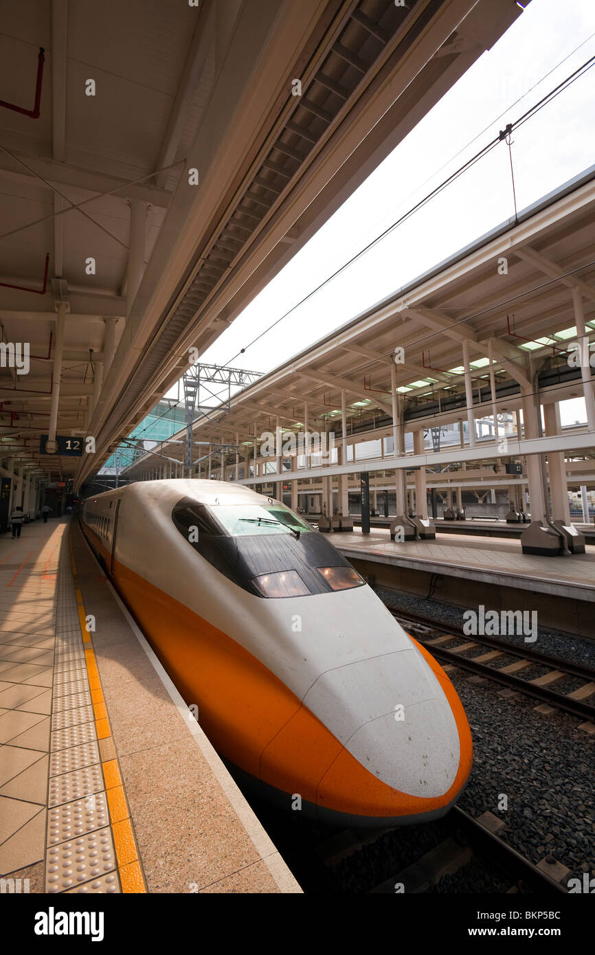 China, Taiwan, Taipei. Taiwan High Speed Rail train (THSR), Taipei Main ...