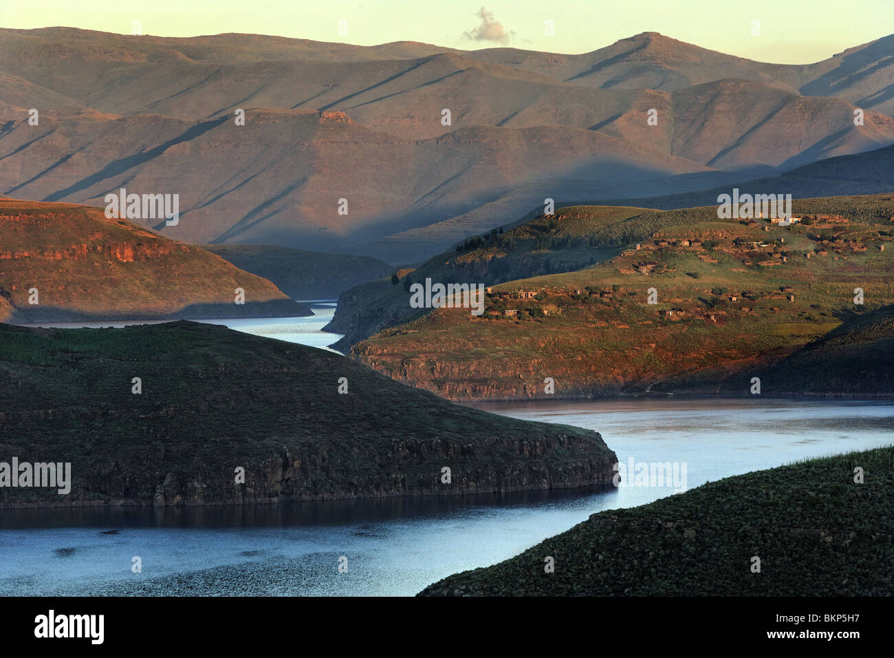 Katse Dam Lake in the Lesotho highlands, LHWP Lesotho Highland Water ...