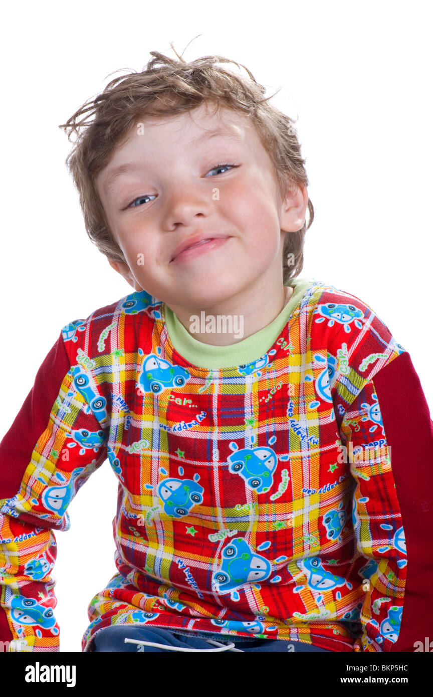happines boy isolated on white background Stock Photo - Alamy