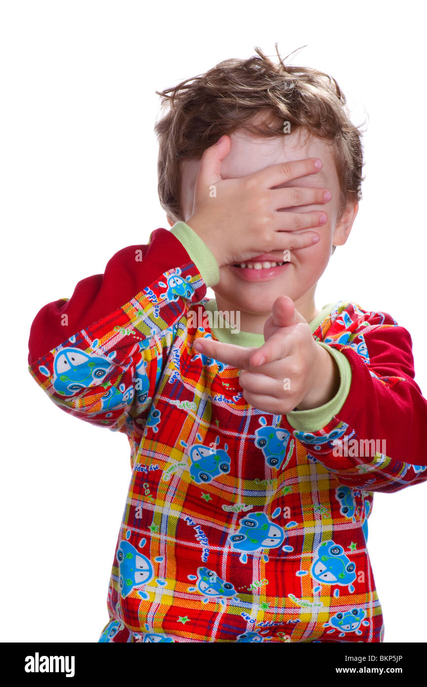 happines boy isolated on white background Stock Photo - Alamy