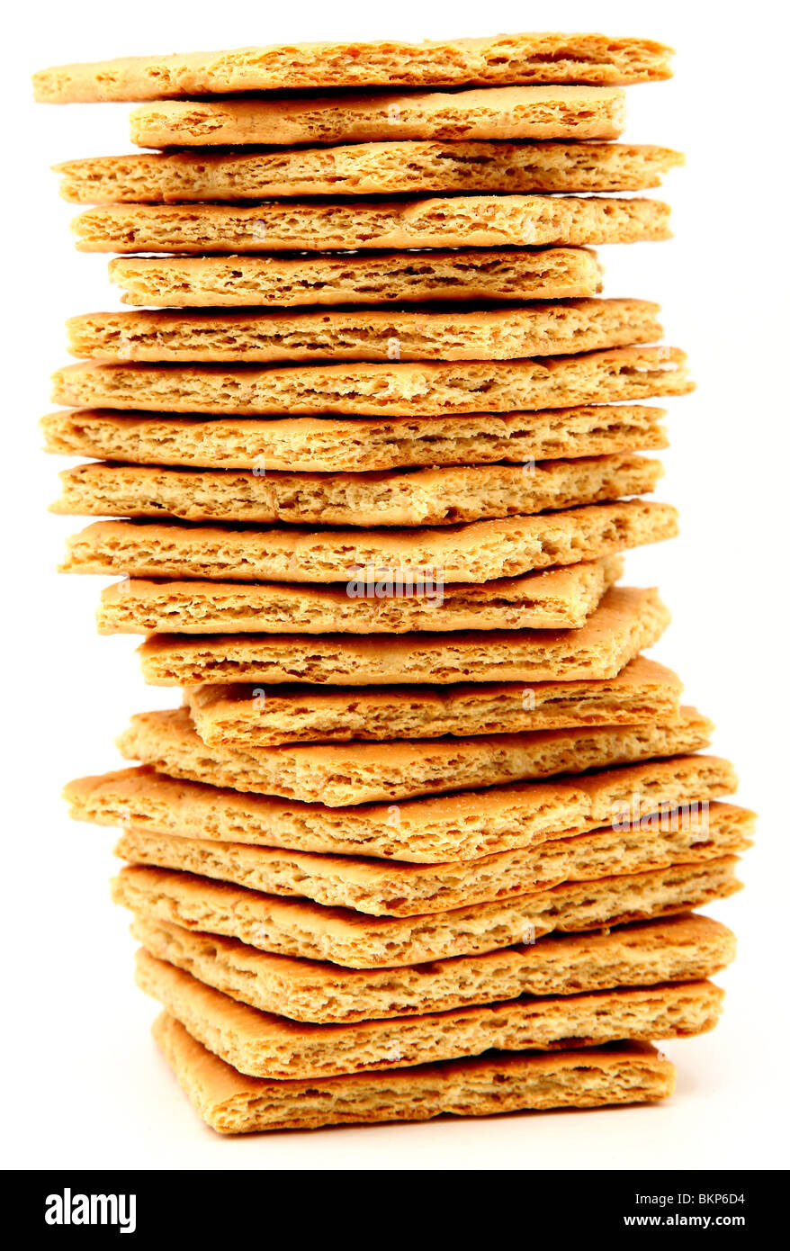 Stack of graham crackers over white Stock Photo - Alamy