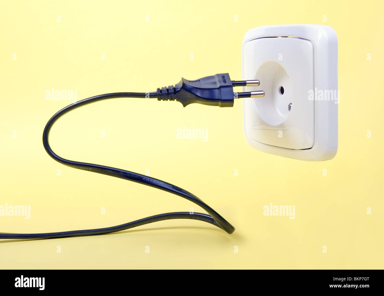 feeder cable with wall outlet Stock Photo - Alamy
