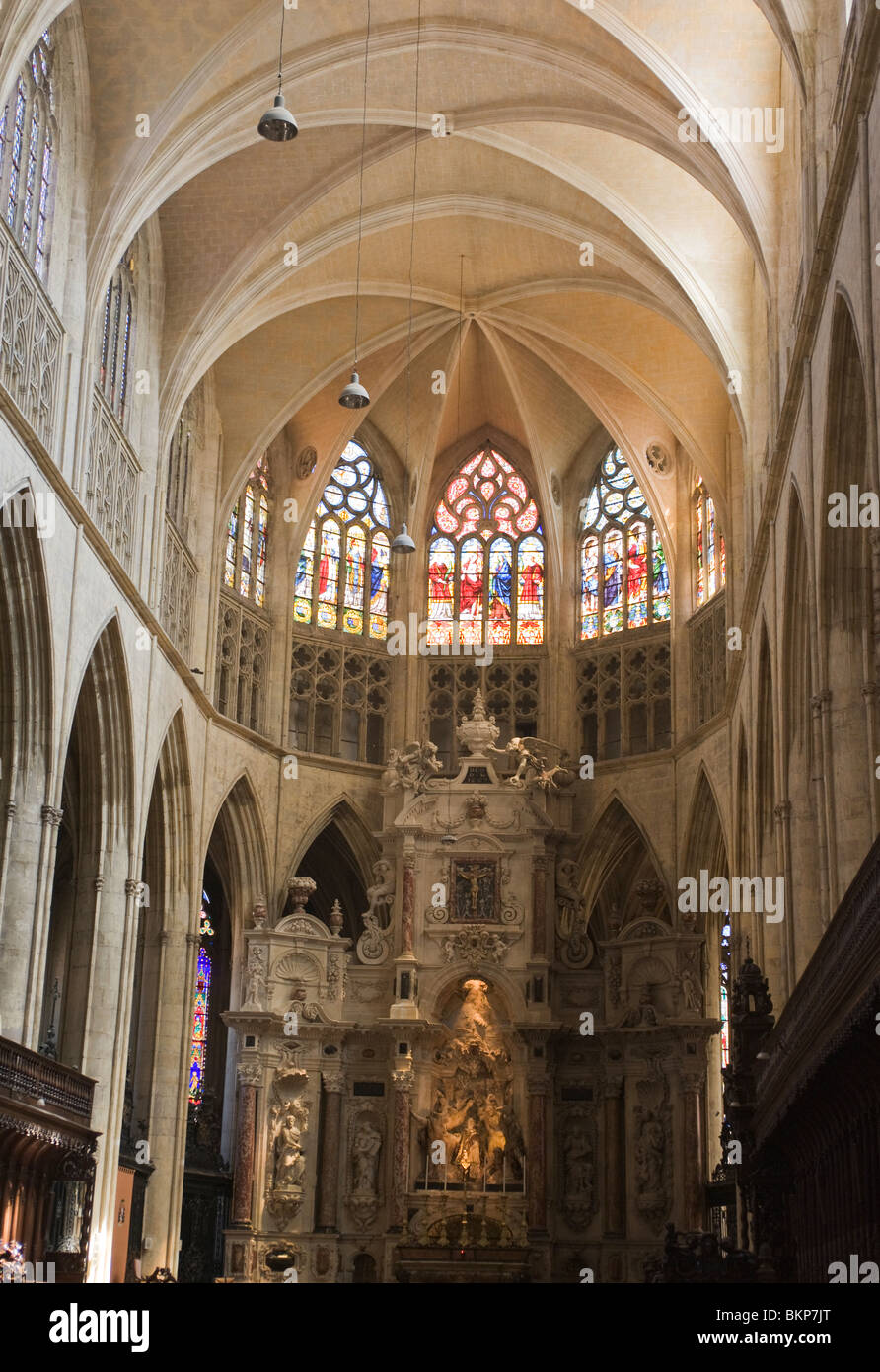 Interior of the cathedral of st etienne hi-res stock photography and ...