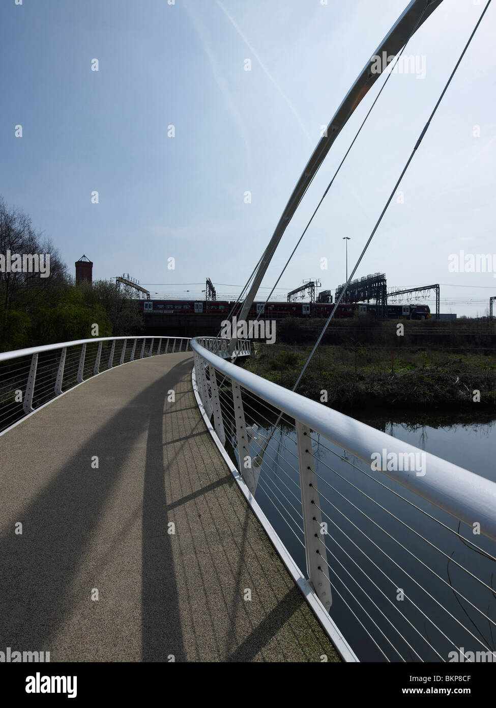 New Pedestrian Footbridge, Whitehall Riverside, Leeds, West Yorkshire ...